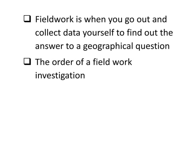 IGCSE Geography Paper 4 Investigation Presentation | PPTX