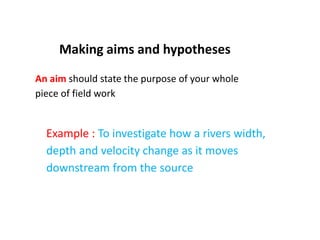 IGCSE Geography Paper 4 Investigation Presentation | PPTX