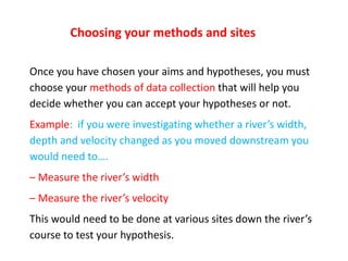 IGCSE Geography Paper 4 Investigation Presentation | PPTX