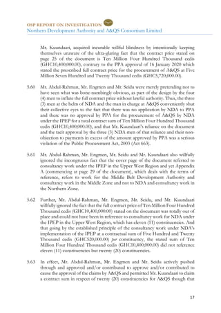 Investigation Report - Northern Development Authority and A&QS ...