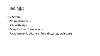 Investigations for pneumonia | PDF