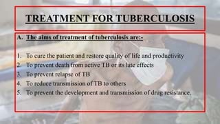 INVESTIGATIONS AND TREATMENT OF TUBERCULOSIS.pptx