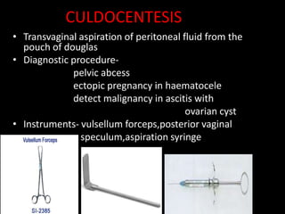 Investigations in gynaecology | PPTX