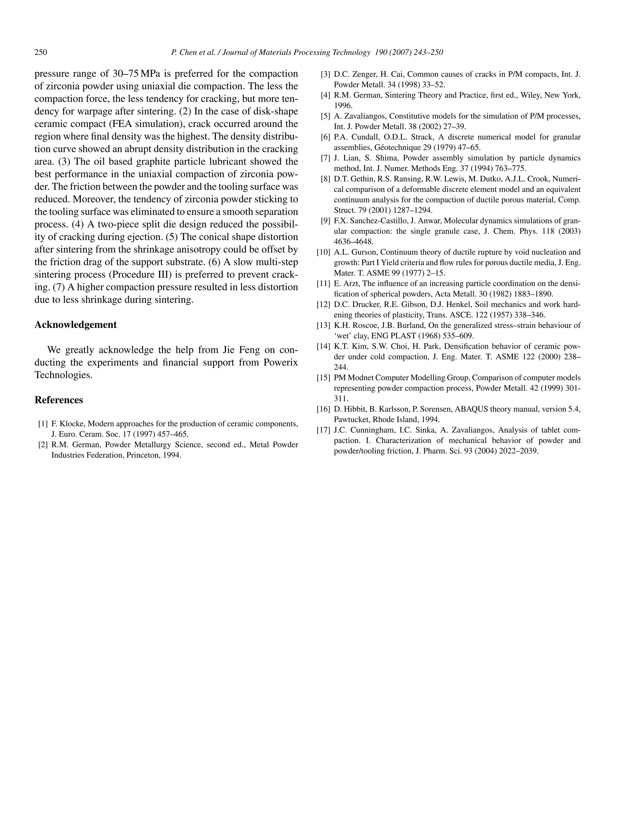 Investigations In The Compaction And Sintering Of Large Ceramic Parts