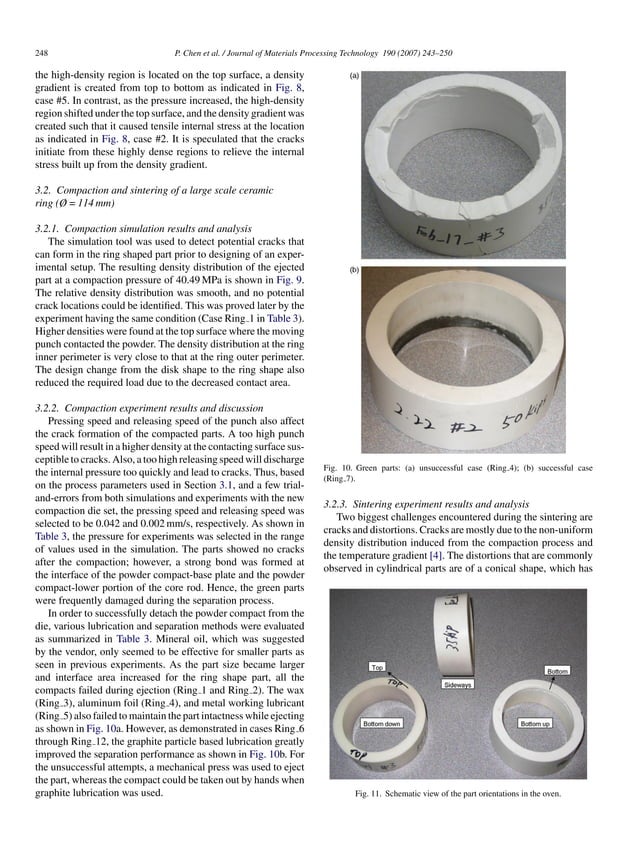 Investigations In The Compaction And Sintering Of Large Ceramic Parts Pdf Geology Science