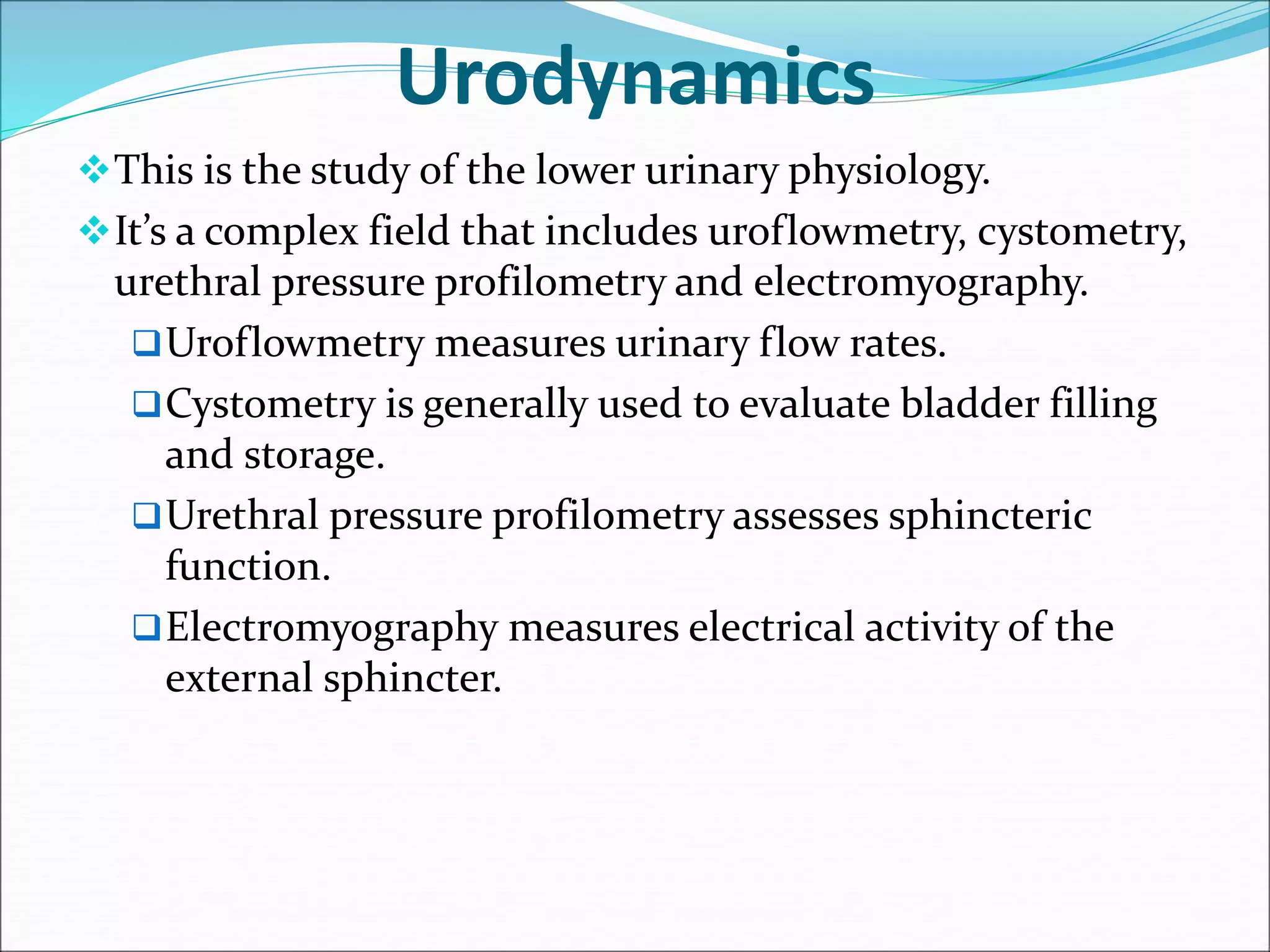 Investigations in urology | PPT