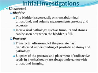 Investigations in urology | PPT