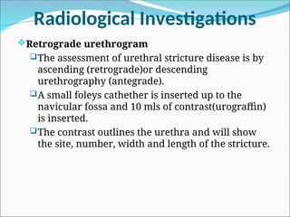 Investigations in Urology.ppt by medical doctor TC | PPT