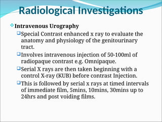 Investigations in Urology.ppt by medical doctor TC | PPT