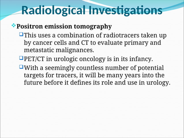 Investigations in Urology.ppt by medical doctor TC | PPT
