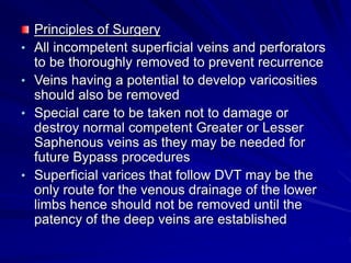 varicose veins-Investigations & Management | PPT