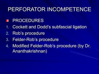 varicose veins-Investigations & Management | PPT
