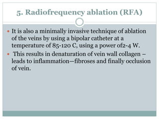 Investigations & management of varicose veins | PPTX