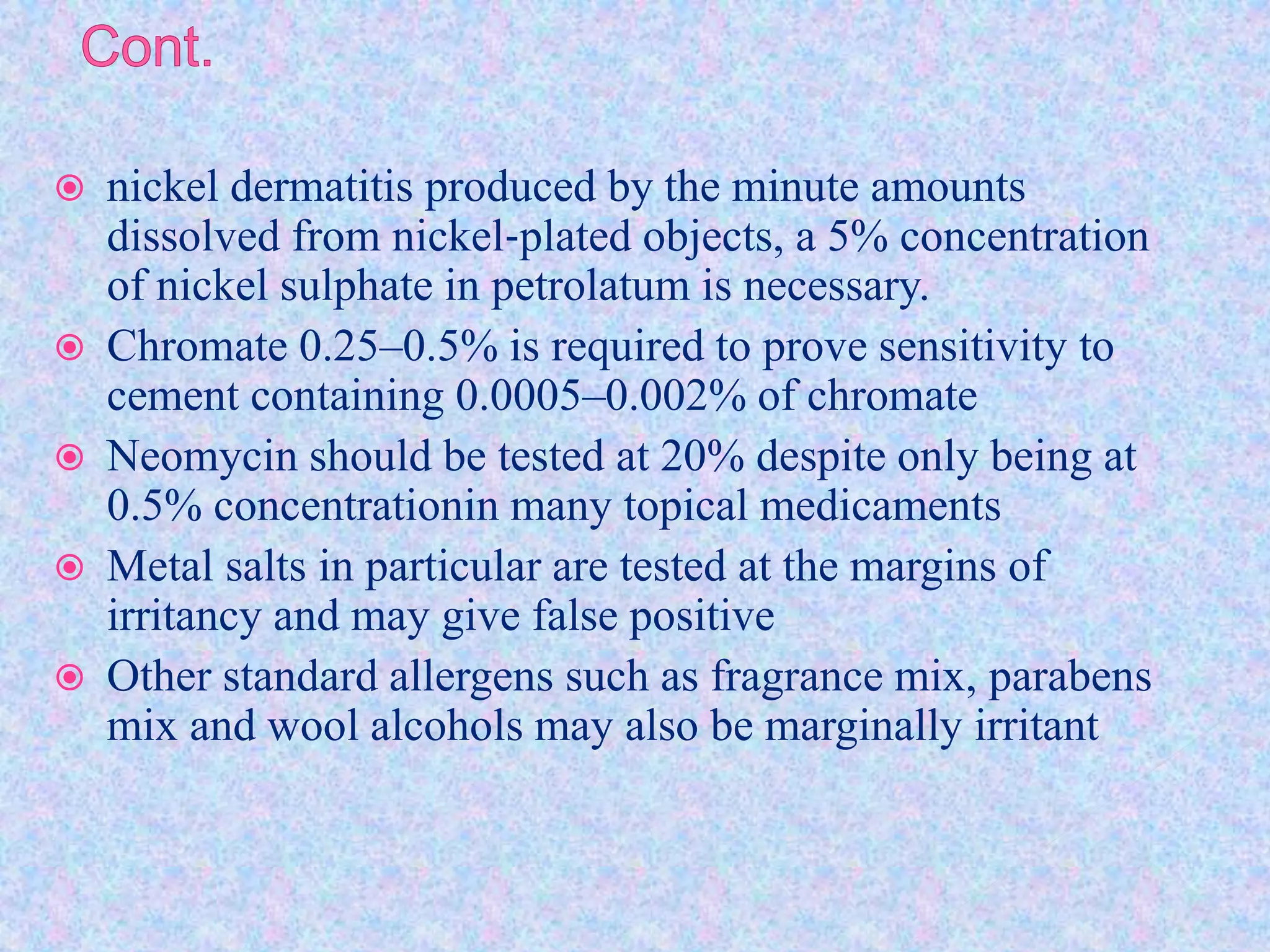 Investigations of allergic contact dermatitis by dr maria | PPTX | Skin ...