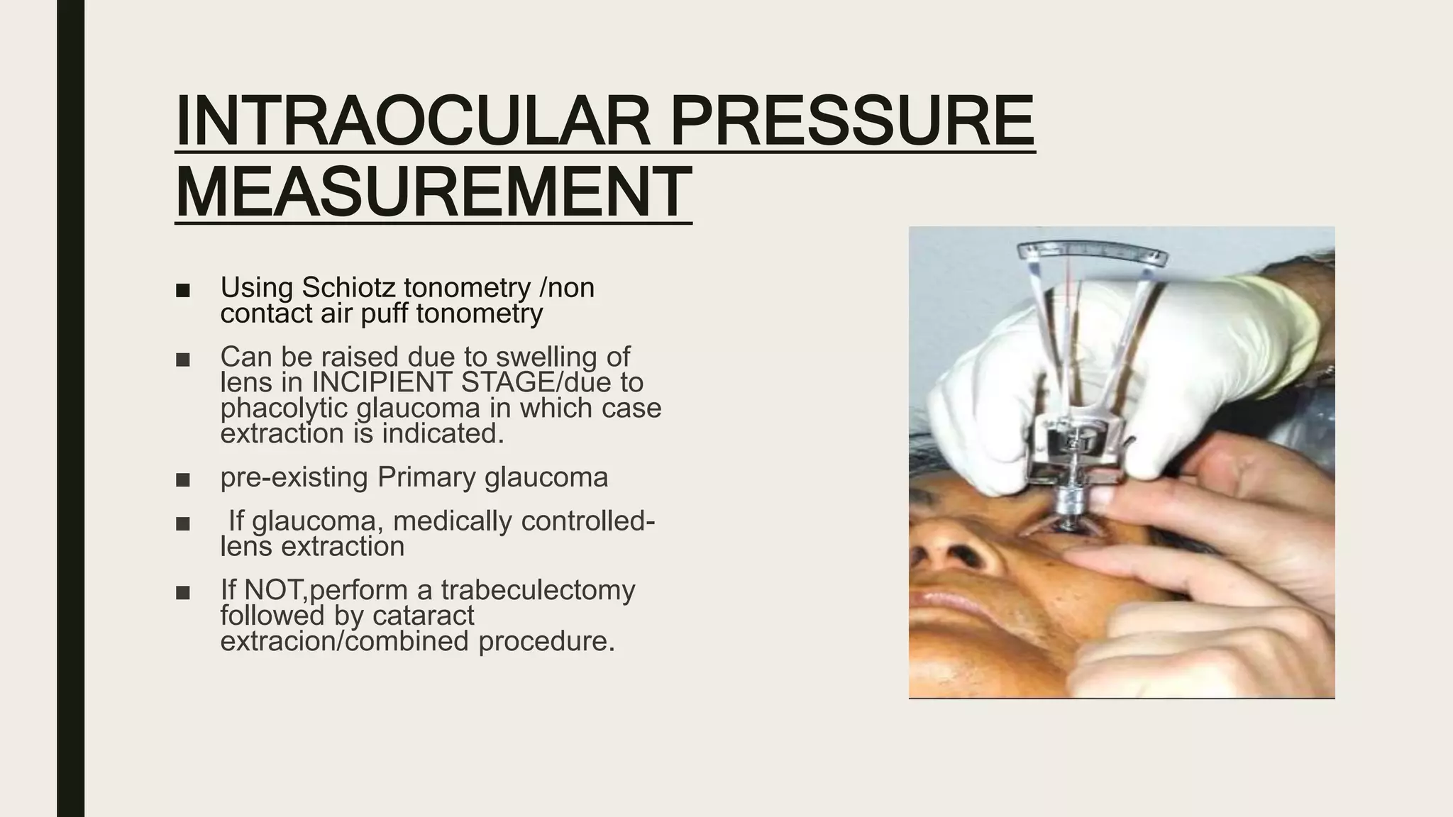 Investigations required for cataract evaluation | PPTX