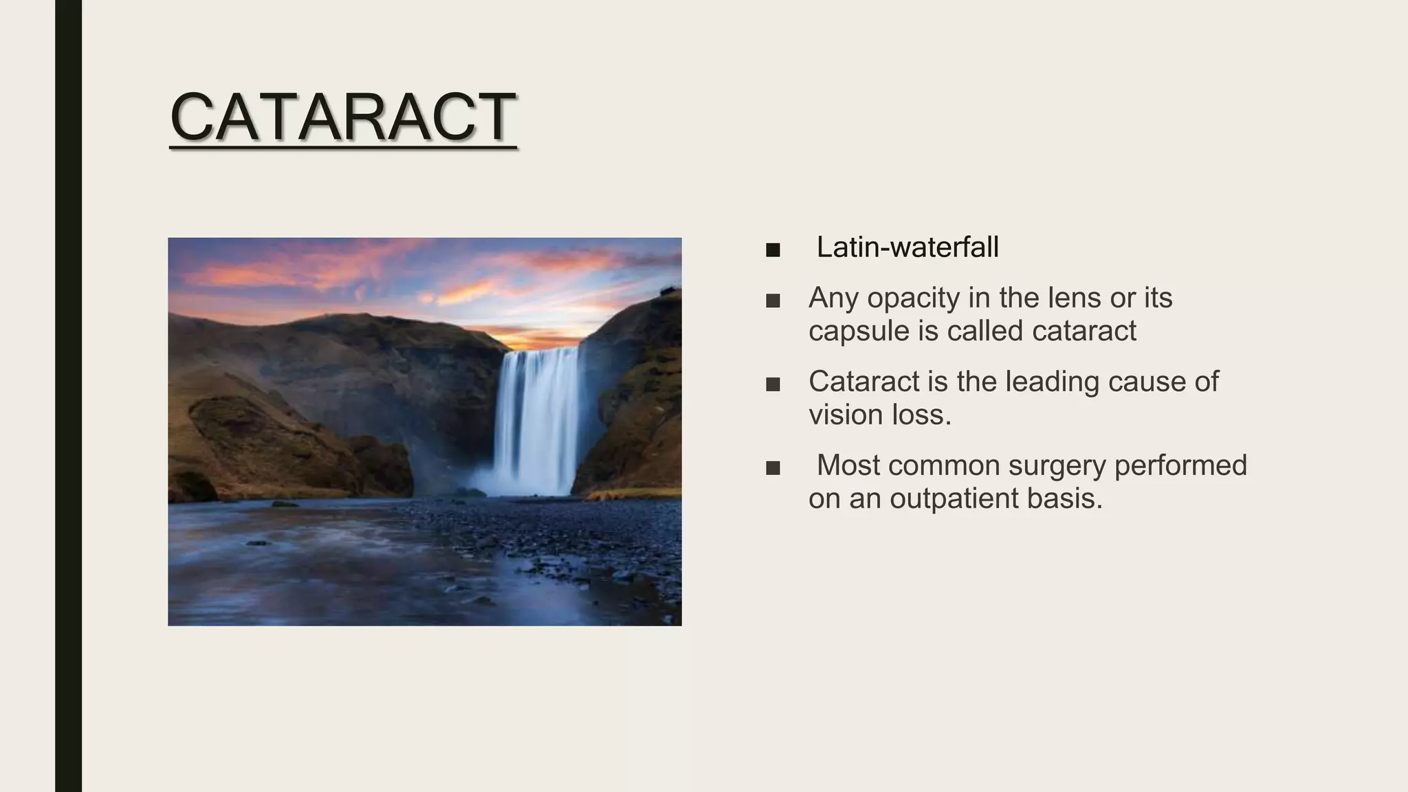 Investigations required for cataract evaluation | PPTX