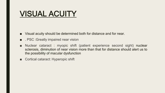 Investigations Required For Cataract Evaluation Ppt