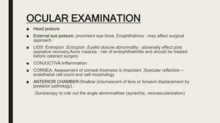 Investigations required for cataract evaluation | PPTX