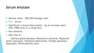 Investigations specific for pancreas | PPTX