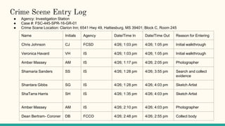 Mock Crime Scene Presentation | PPTX