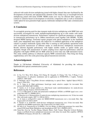 techInvestigations with mode division multiplexed transmission | PDF | Digital Audio | Computer ...