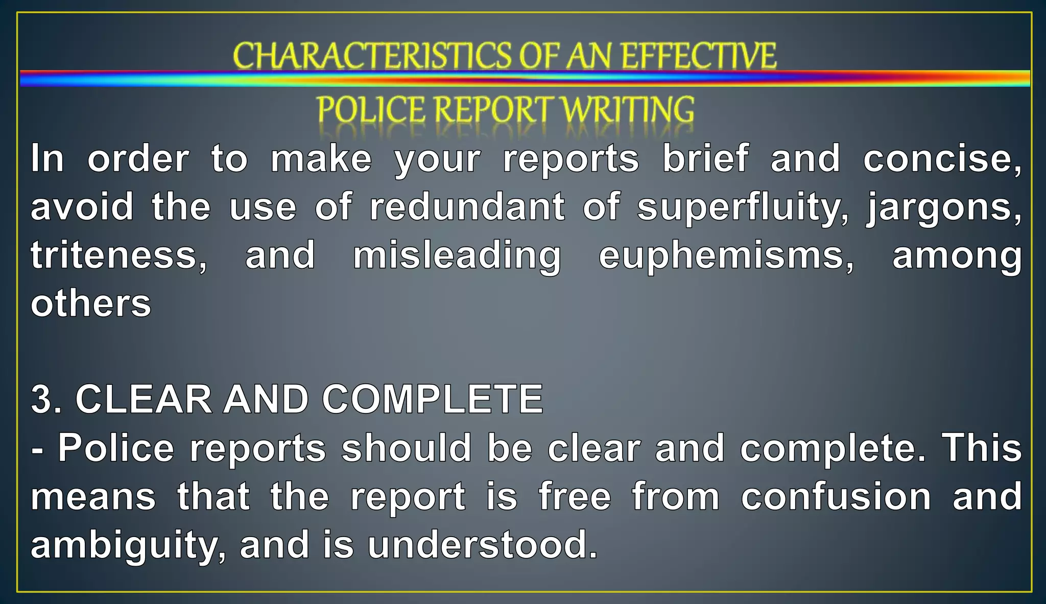 Investigative report-writing | PPTX