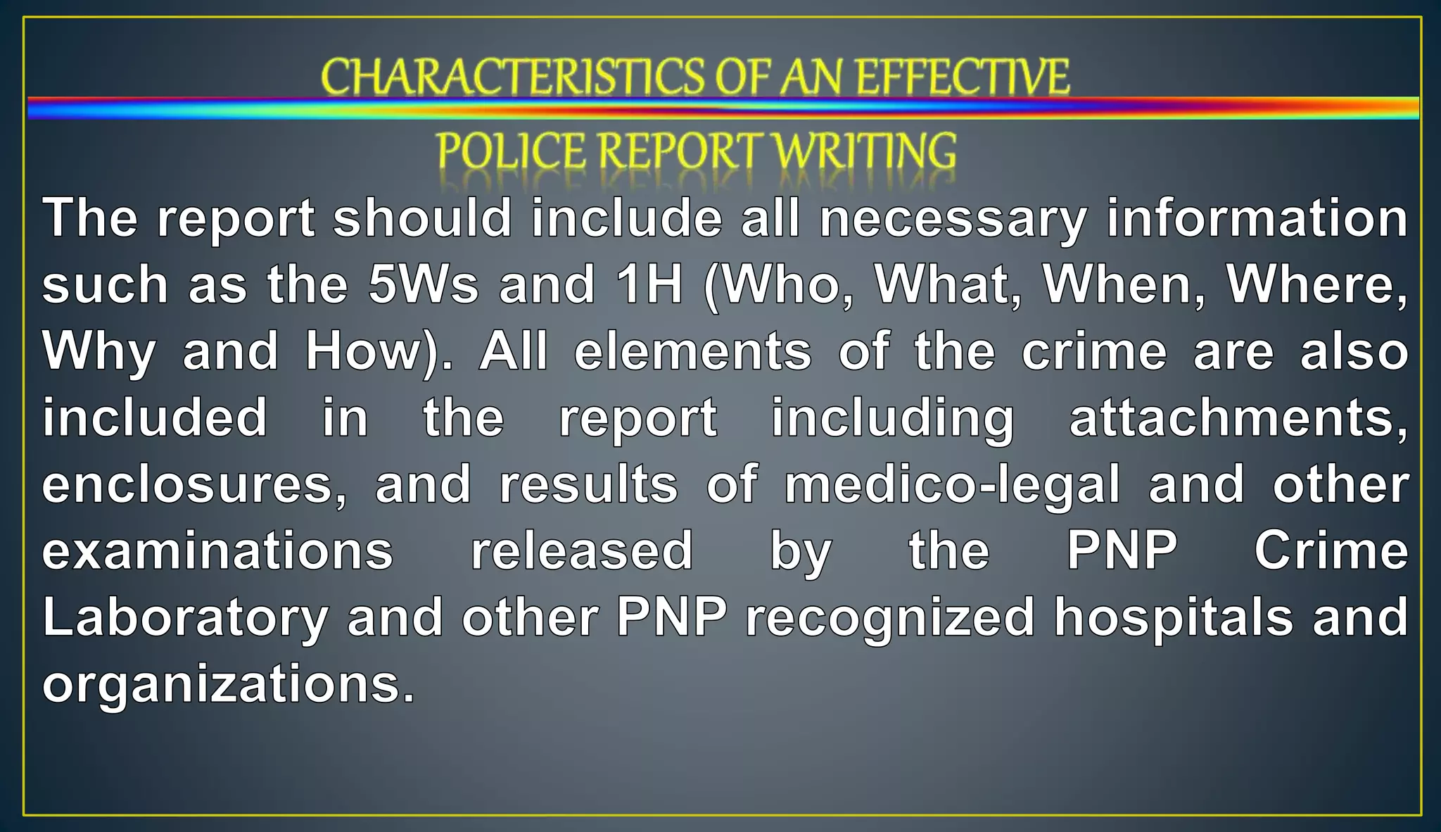 Investigative report-writing | PPTX