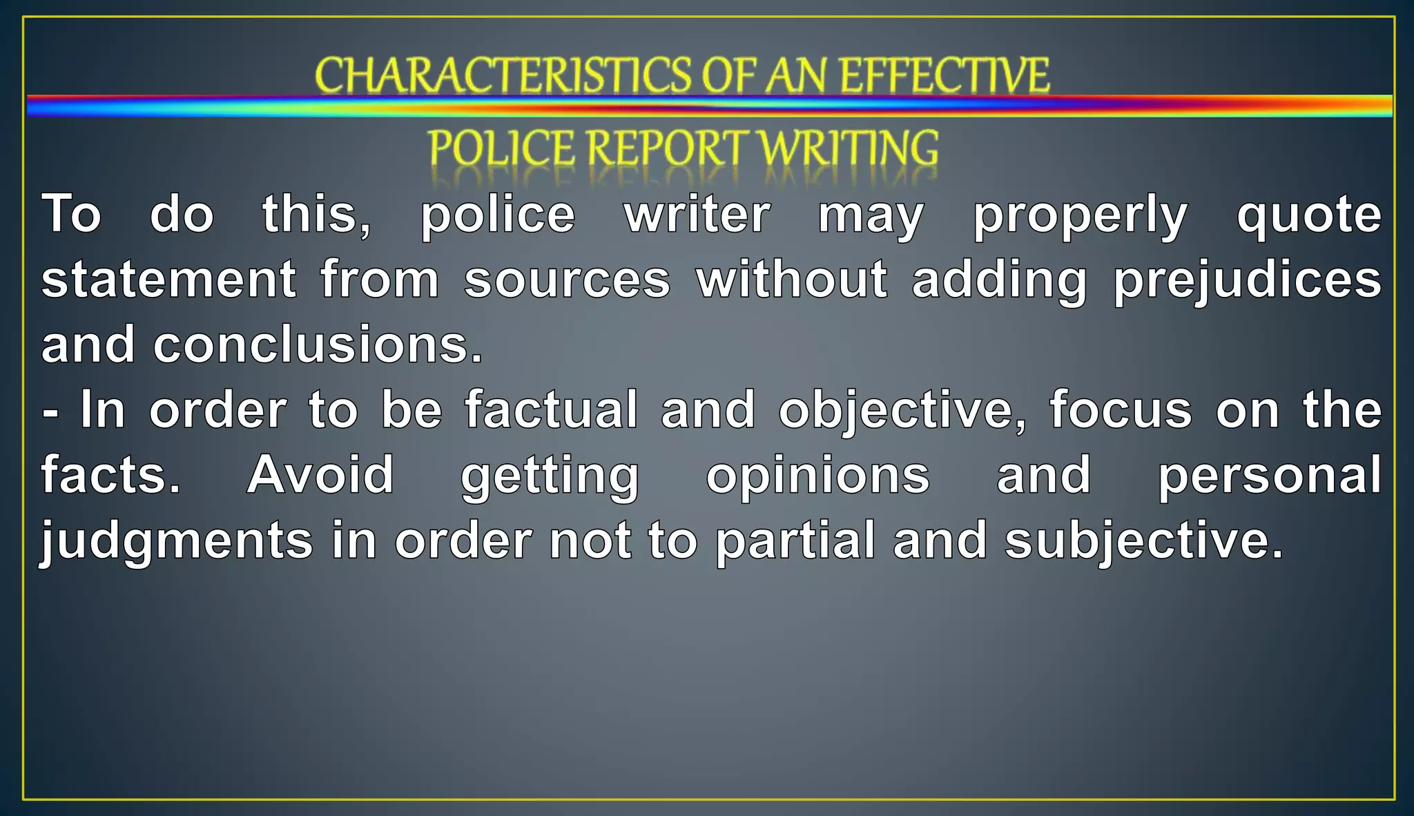 Investigative report-writing | PPTX