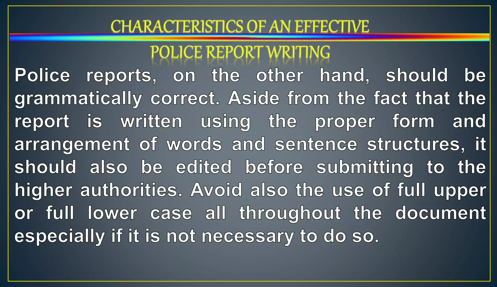 Investigative report-writing | PPTX