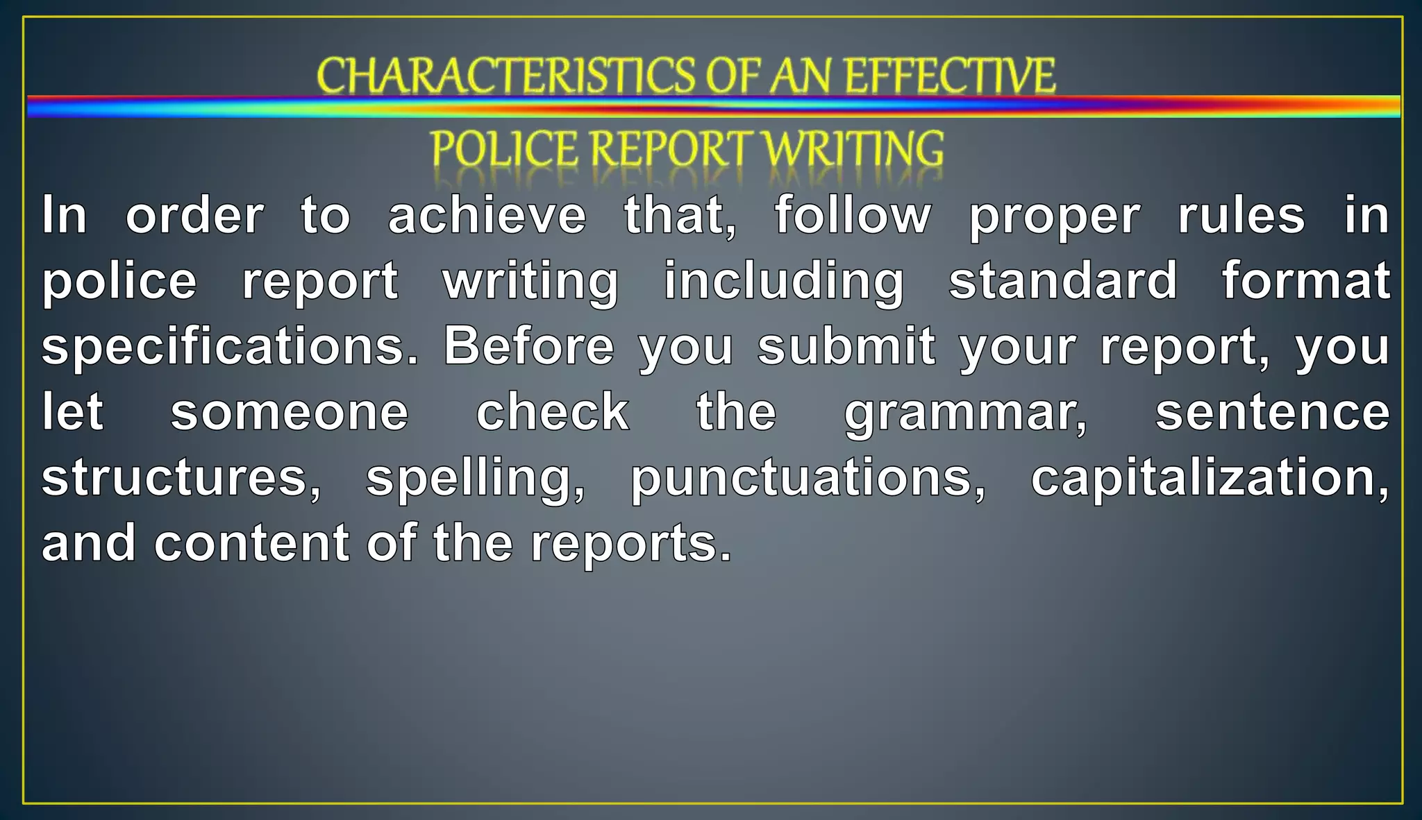 Investigative report-writing | PPTX