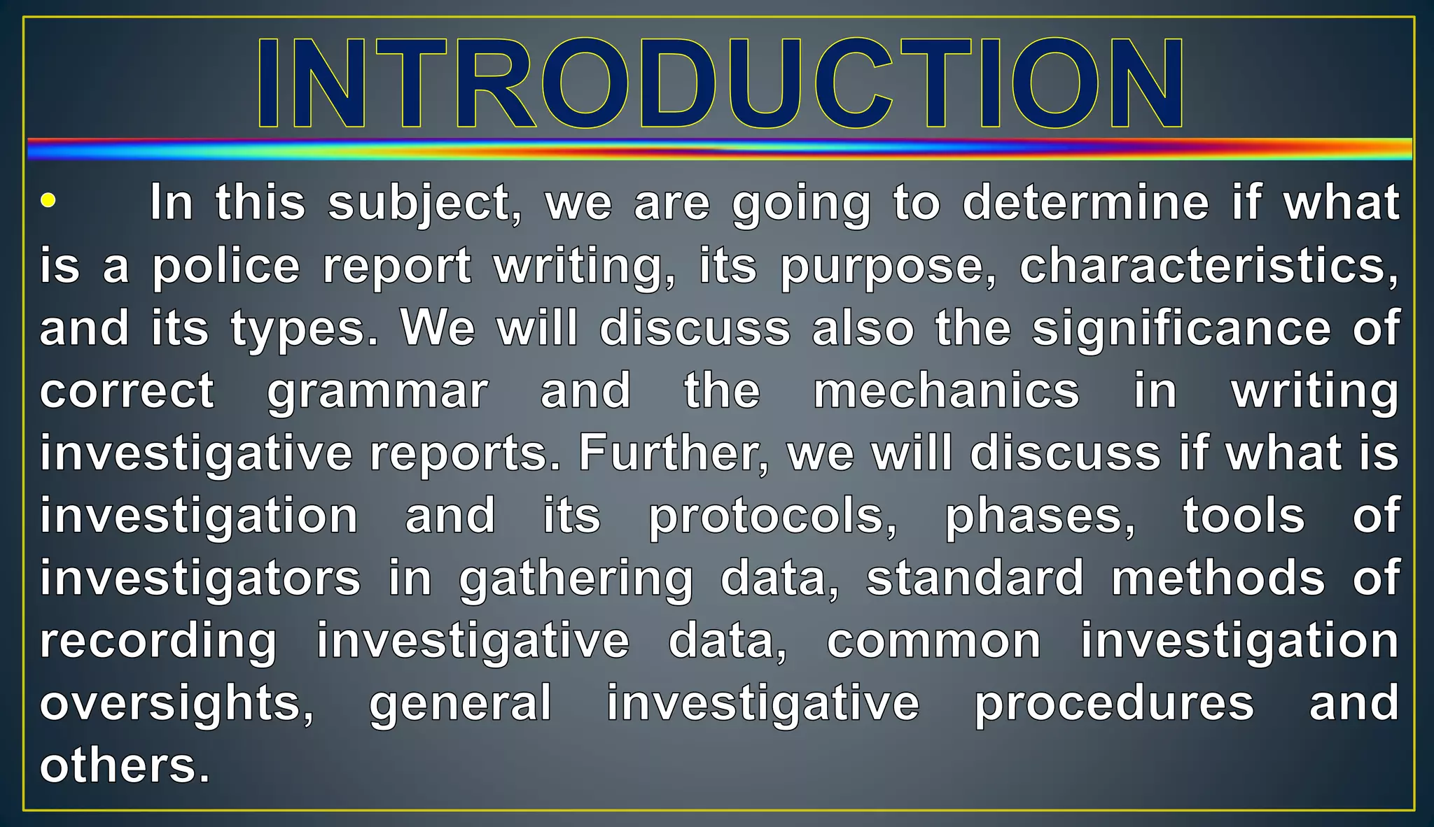 Investigative report-writing | PPTX