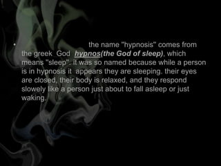 Investigative forensic hypnosis | PPTX