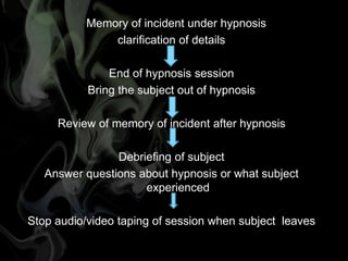 Investigative forensic hypnosis | PPTX