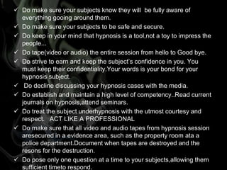 Investigative forensic hypnosis | PPTX