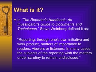 Investigative journalism | PPT