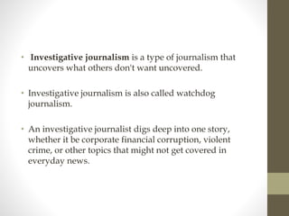 Investigative Journalism | PPTX