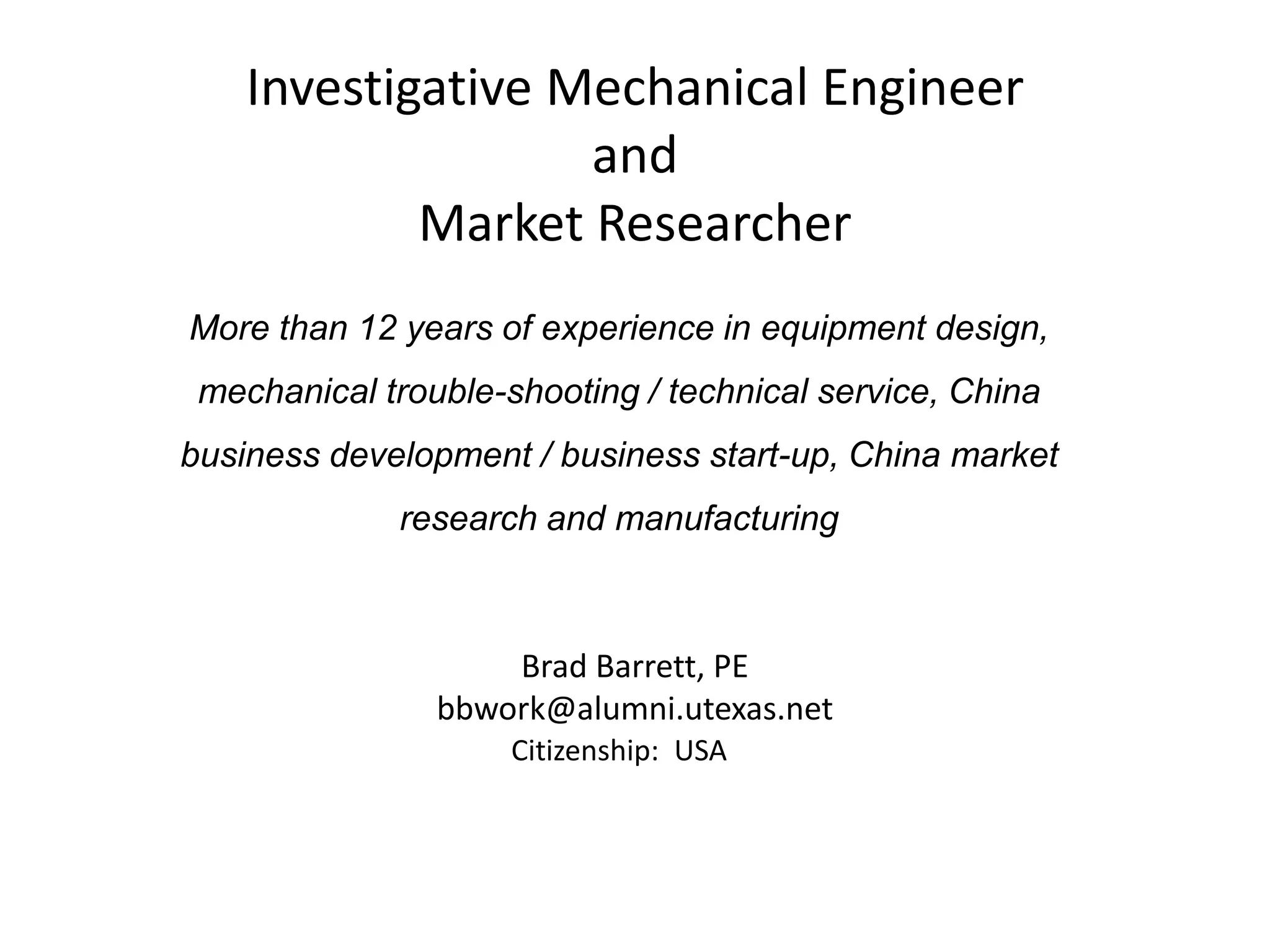 Investigative Mechanical Engineer - BBarrett, PE | PDF | Home Appliances | Home & Garden