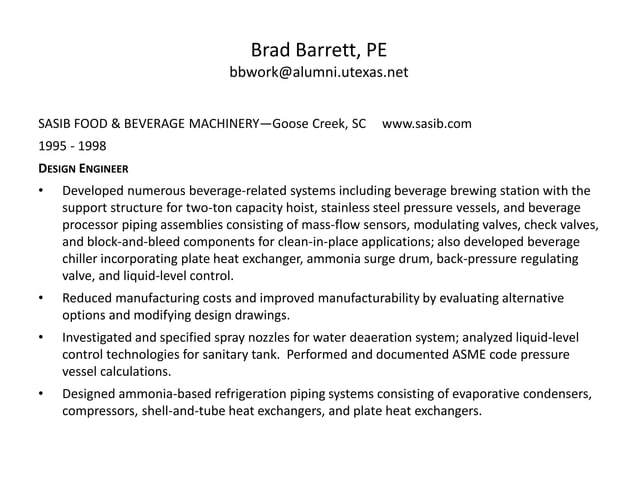 Investigative Mechanical Engineer - BBarrett, PE | PDF | Home Appliances | Home & Garden