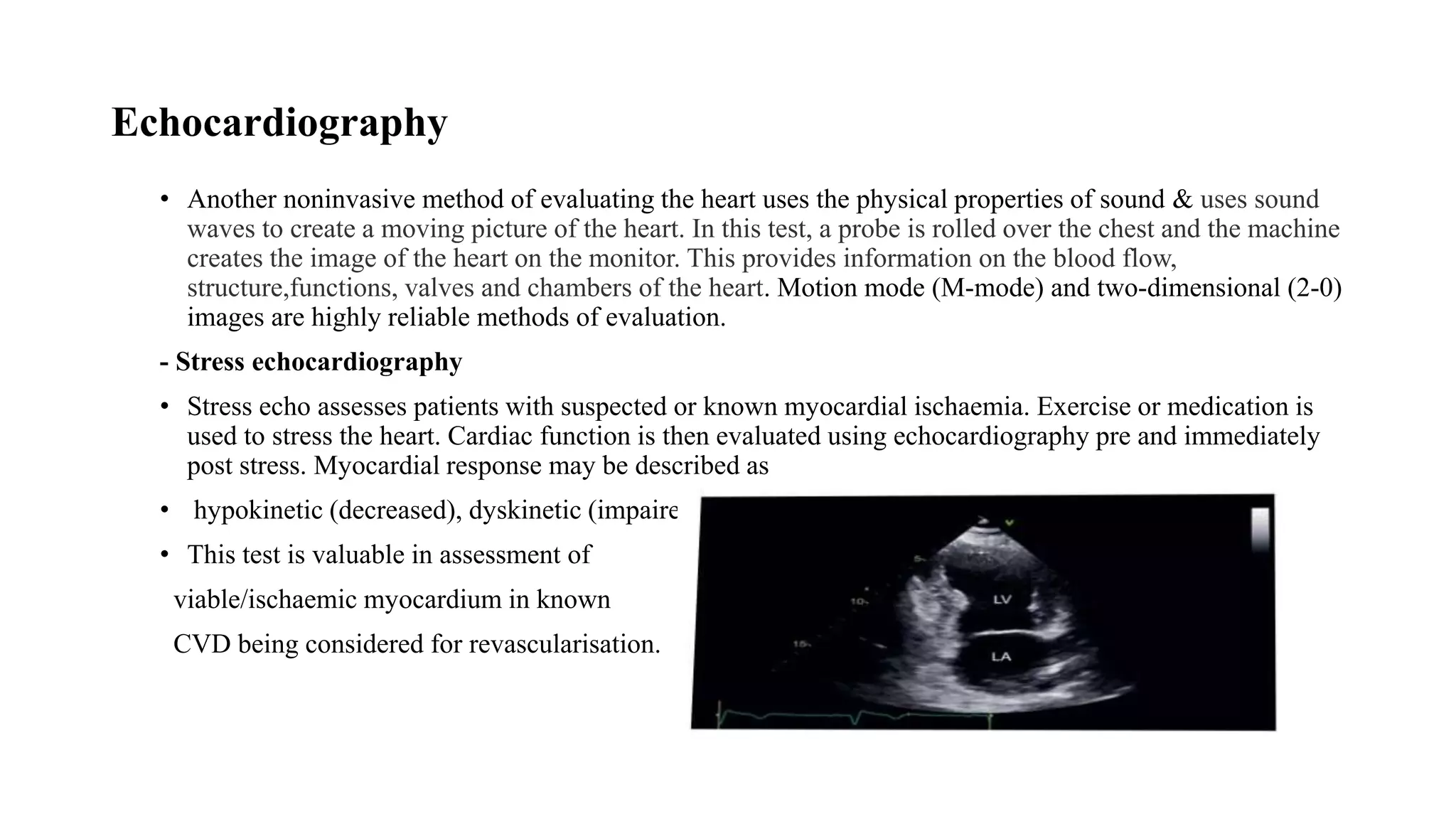 Investigative procedures in cardiac diseases. | PPTX