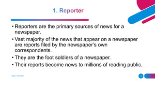 Investigative reporting, sting operation and news sources | PPTX