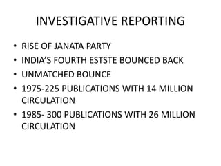 Investigative reporting history | PPTX