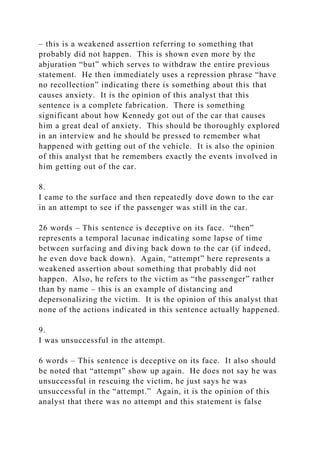 Investigative Statement AnalysisInitial statement given by Ted K.docx