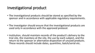 roles and responsibilities of Investigator[663] | PPTX
