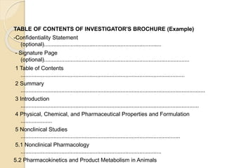 Investigator brochure | PPTX