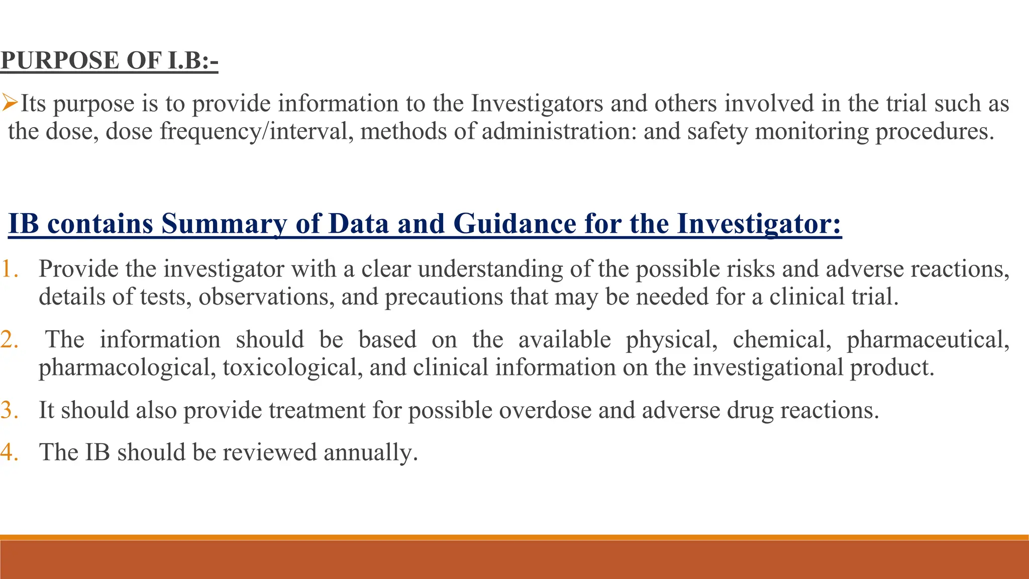 IINVESTIGATOR'S brochure and its articles | PDF