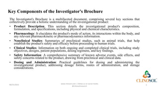 Investigator's Brochure - The Road Map for Investigators | PPTX