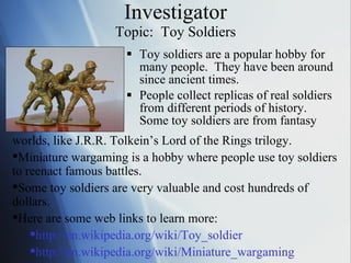 Investigator model | PPT