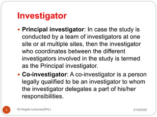 Investigator Role and Responsibilities | PPTX