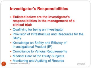 Investigator Role and Responsibilities | PPTX