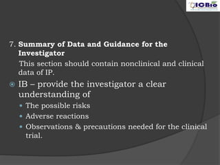 Investigator's brochure | PPT
